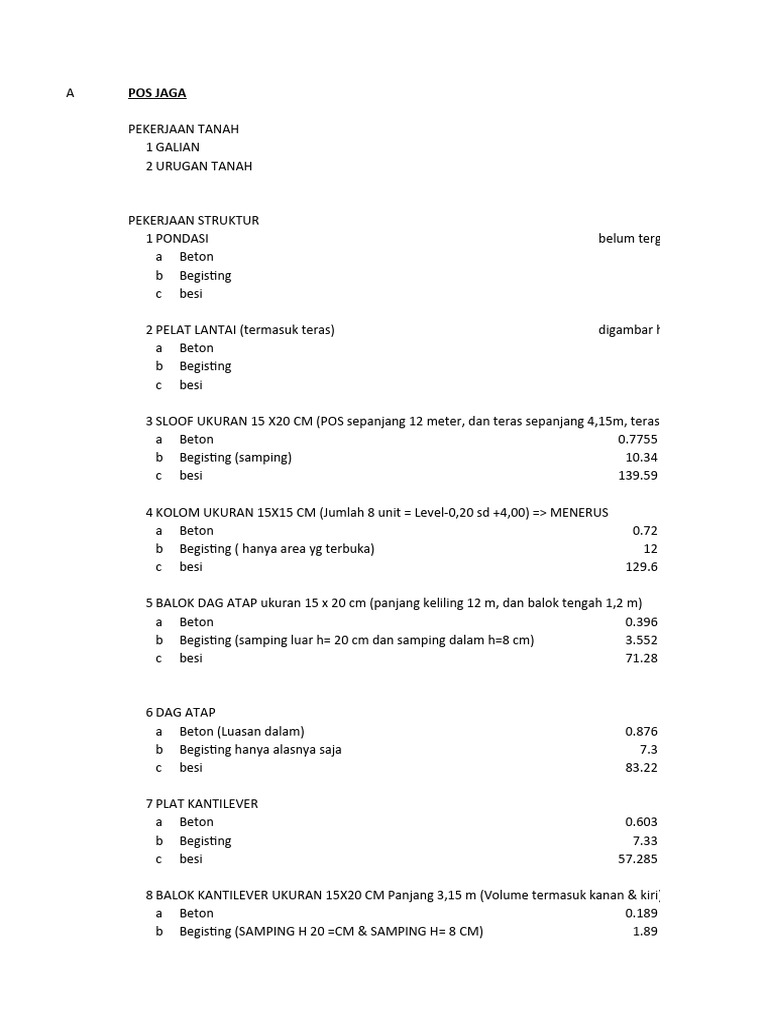 Perhitungan Volume GATE | PDF
