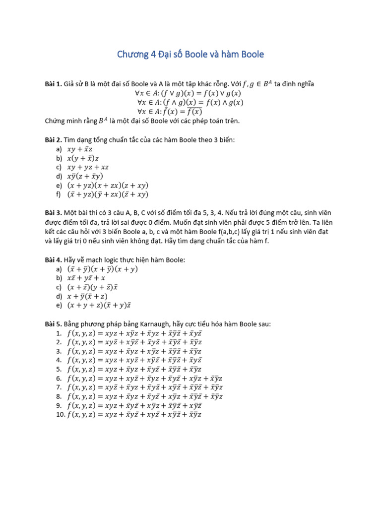 Bài tập Toán rời rạc - C4 | PDF
