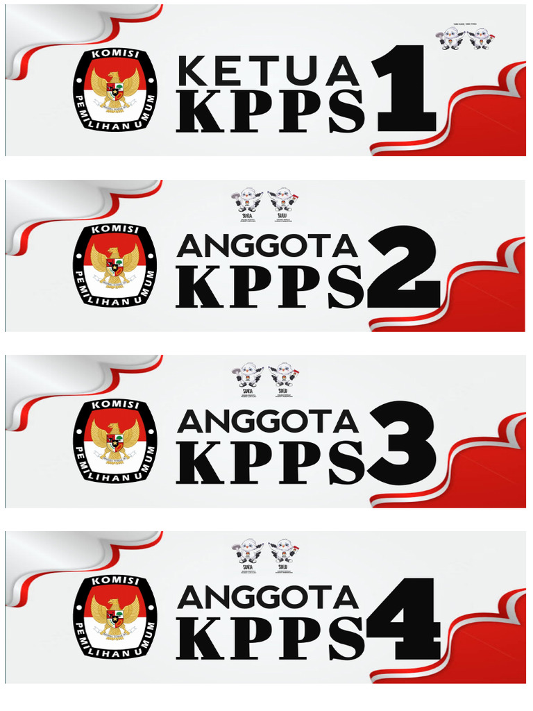 Papan Nama Meja KPPS | PDF