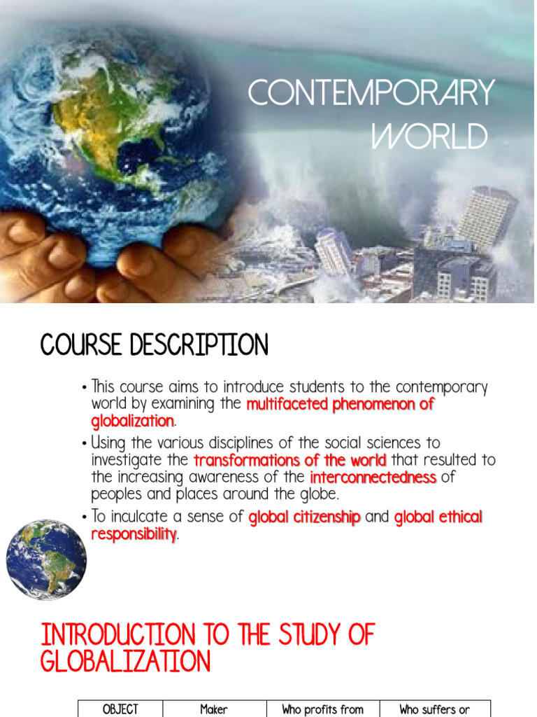 Contemporary World Week 1 Lesson 1 | PDF | Capitalism | Globalization