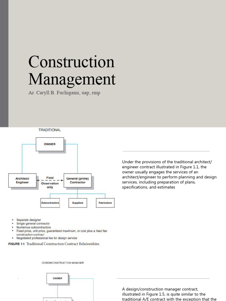 Construction Management | PDF | Project Management | Construction Management
