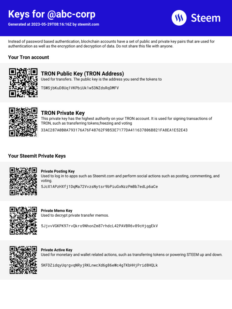 Keys For @abc-Corp | PDF | Key (Cryptography) | Public Key Cryptography