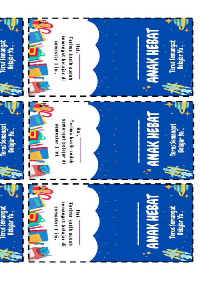 Template Hadiah Sem 1 | PDF