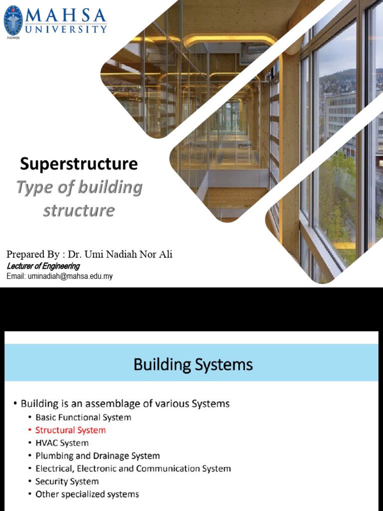 CH01 Superstructure (Type of Building Structure) - Week 2 | PDF | Beam (Structure) | Framing ...