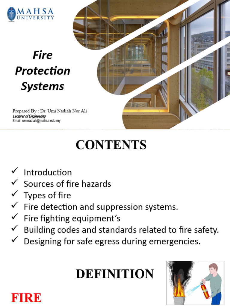 CH02 Fire Protection Systems - Week 3 | PDF | Fire Safety | Firefighting