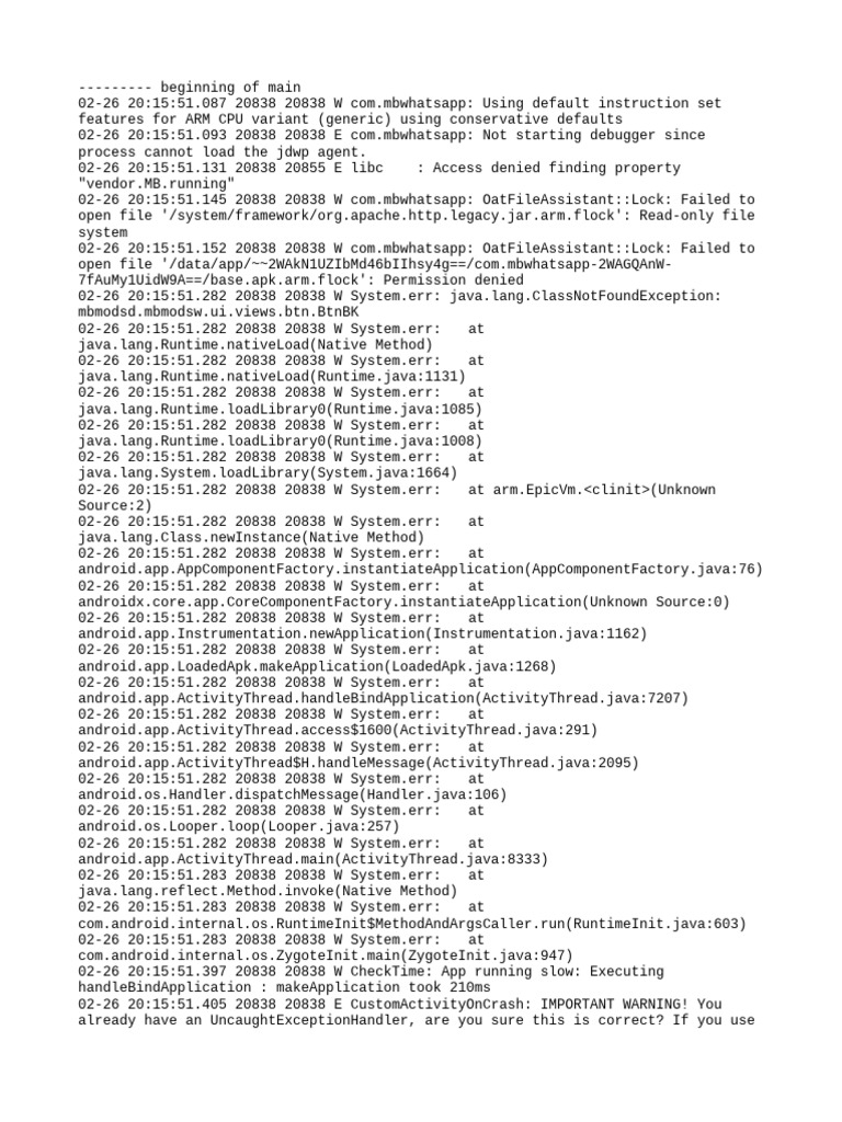 Logcat | Download Free PDF | Java (Programming Language) | Android (Operating System)