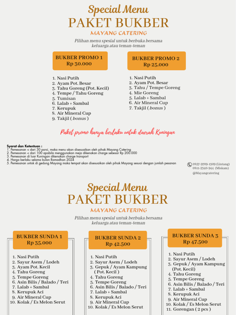 Paket Bukber 2024 . | PDF