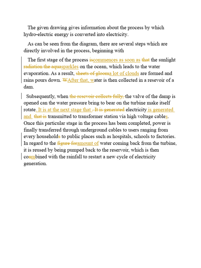 The Given Drawing Gives Information About The Process by Which Hydro | PDF
