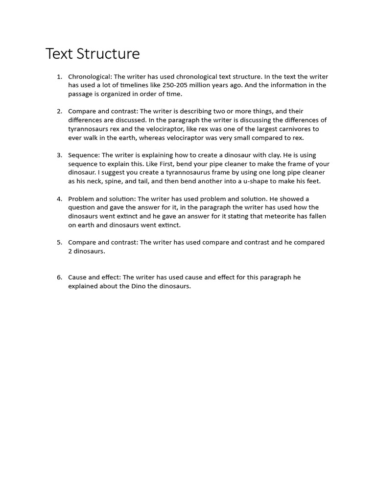 Text Structure | PDF | Social Science | Science & Mathematics