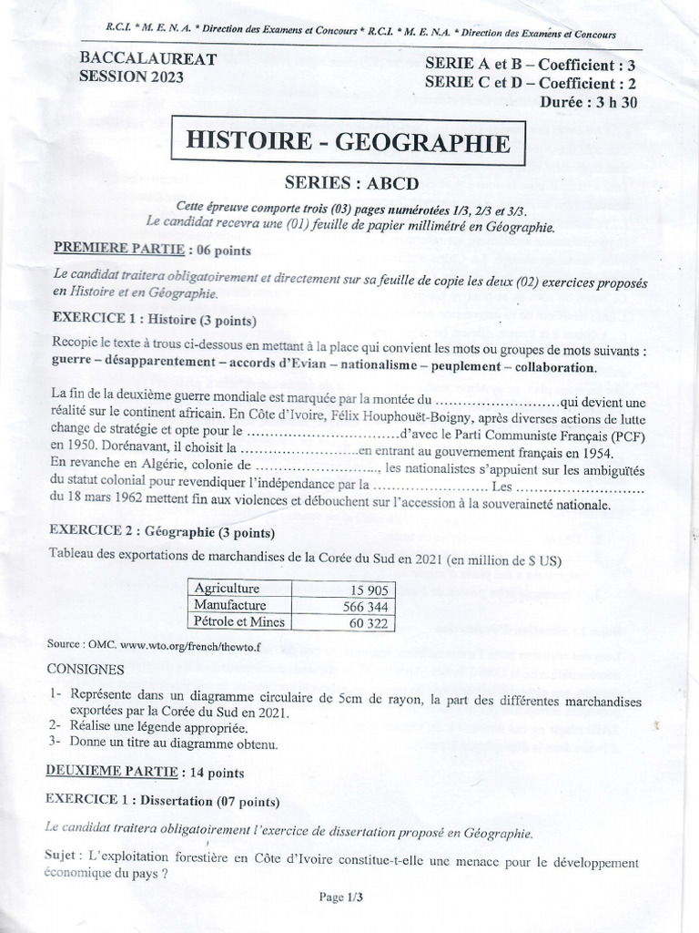 BAC National 2023 | PDF