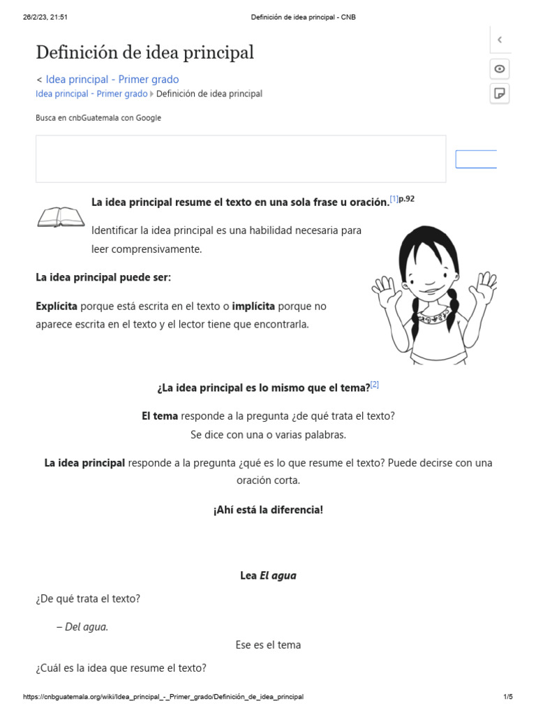 Definición de Idea Principal - CNB | Descargar gratis PDF | Oración ...
