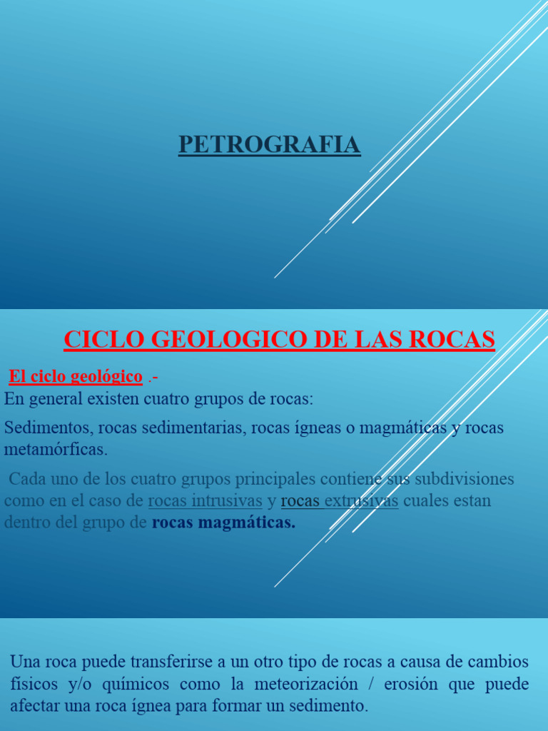 ciclo geologico de las rocas | PDF | Roca (geología) | Magma