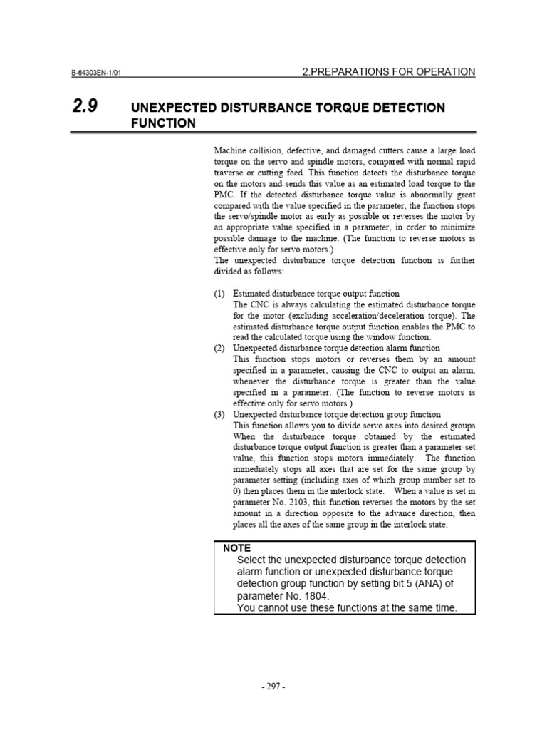 Unexpected Disturbance Torque | PDF | Parameter (Computer Programming) | Numerical Control