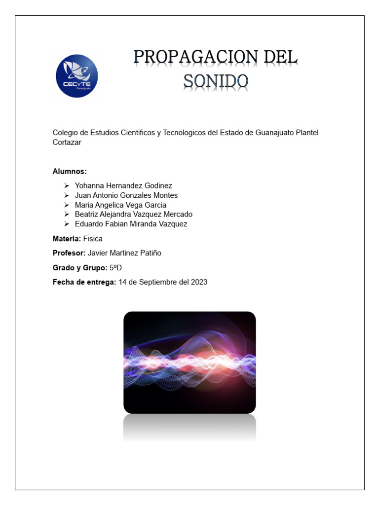 Propagacion Del Sonido | Descargar gratis PDF | Sonido | Olas