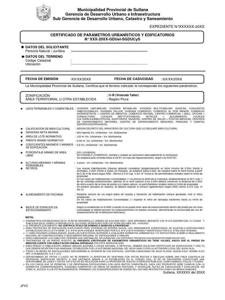 CPU - I1-R - Vivienda Taller | PDF | Zonificación | Planificación urbana