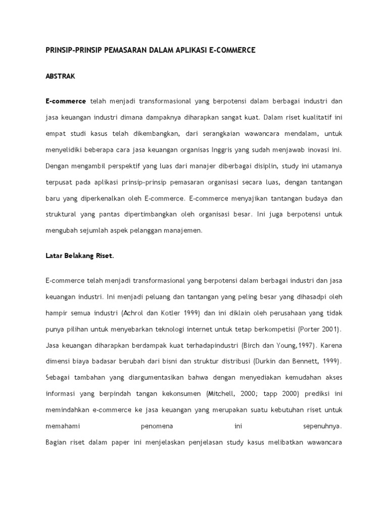 Prinsip Pemasaran Online | PDF