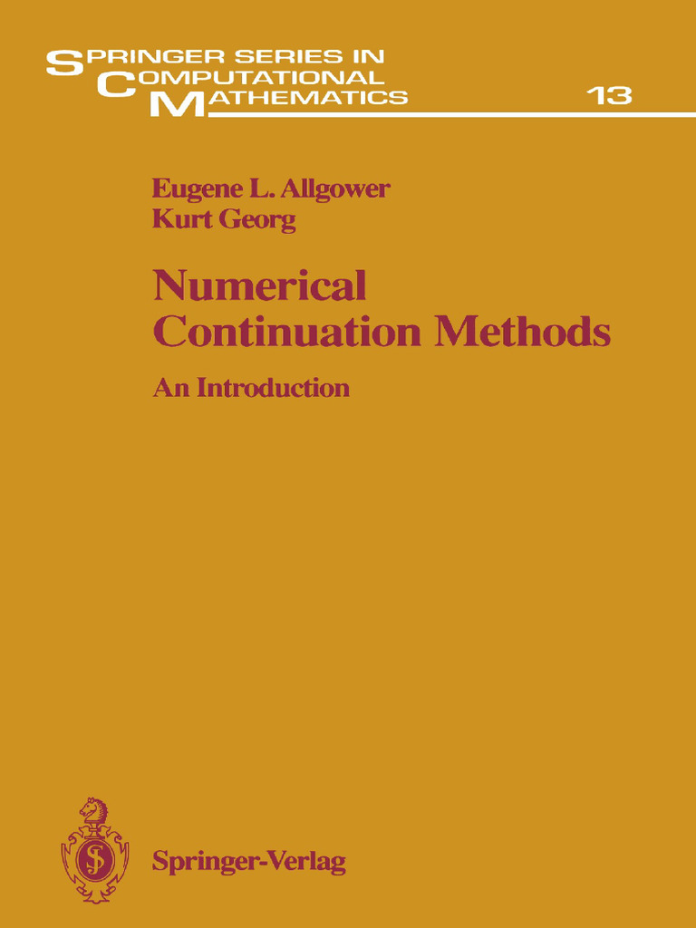Numerical Continuation Methods Pdf Determinant Curve