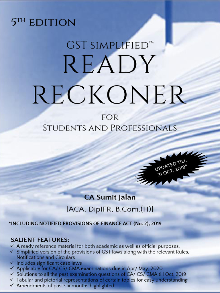 GST Ready Reckoner For Students and Professionals | PDF | Taxes | Economies