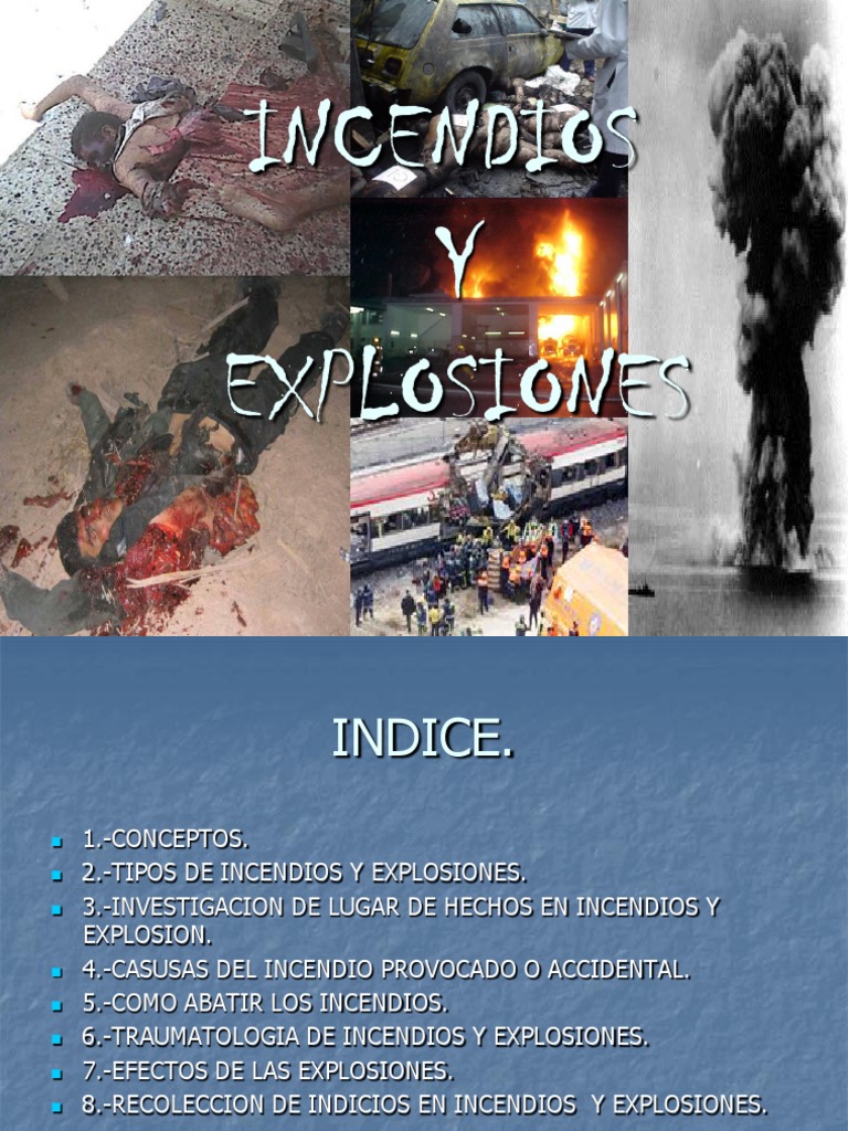 Incendios y Explosiones: Conceptos Clave | PDF | Naturaleza | Ciencias ...