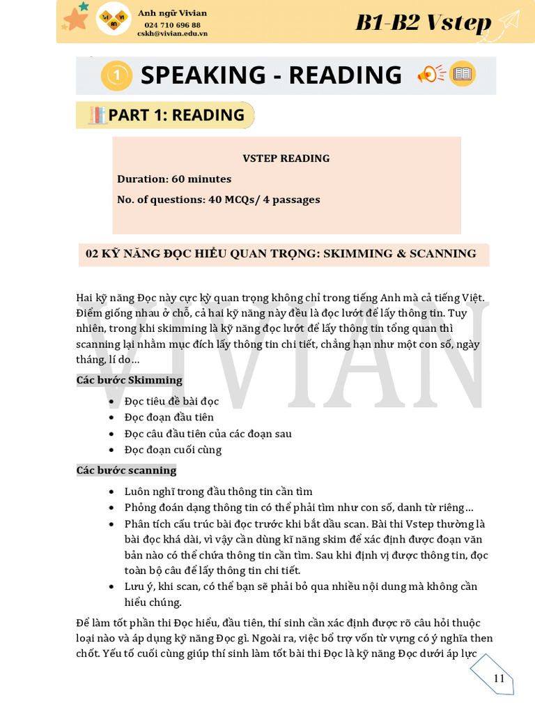 Vstep.3-5 Reading Speaking 1 | PDF