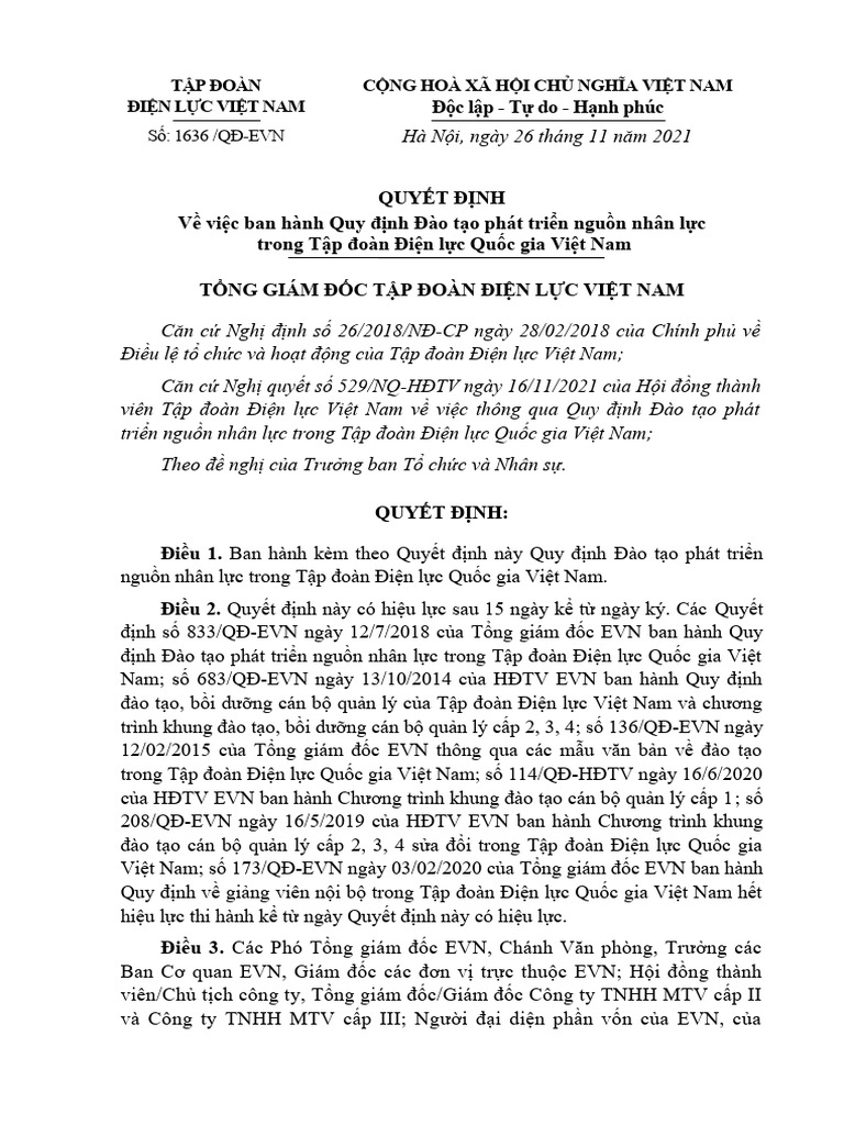 Quy Dinh DT PTNNL | PDF