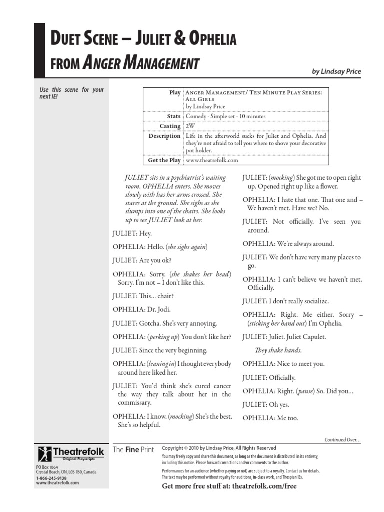 Anger Management - Play | PDF