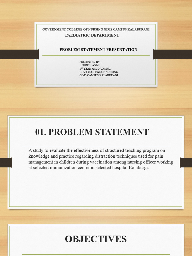 Paediatric Department: Problem Statement Presentation | PDF ...