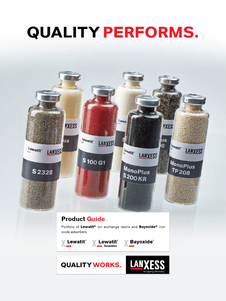 Brochure Product Guide Lewatit May 2023 | Download Free PDF | Ion ...