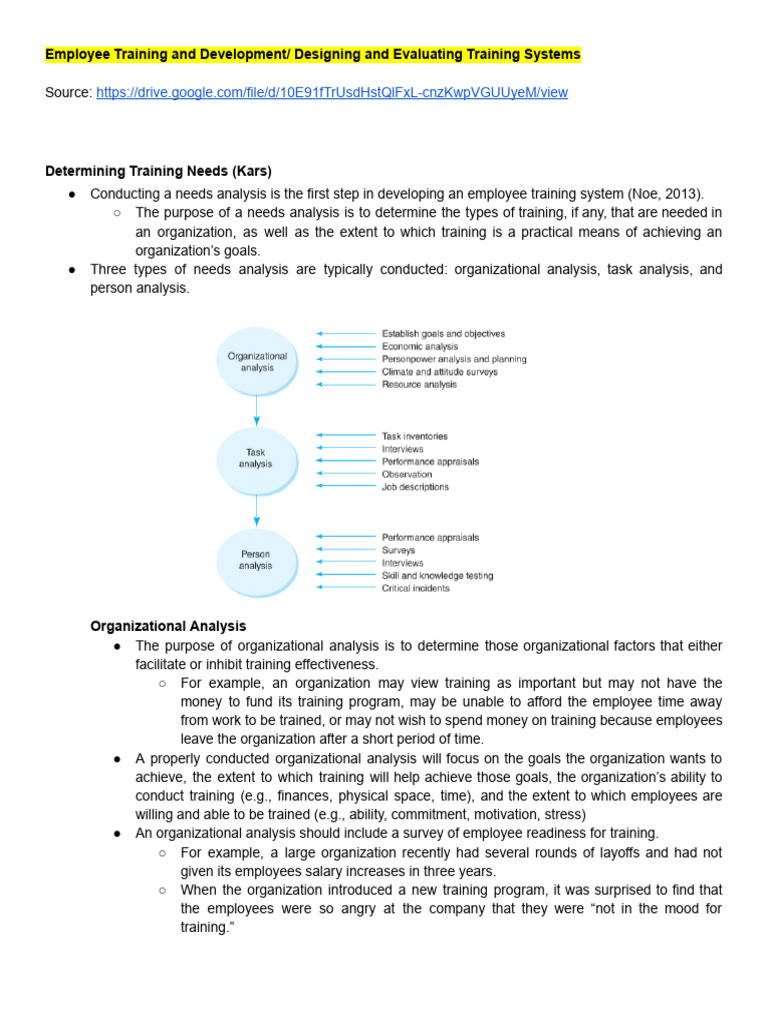 Employee Training and Development | PDF | Performance Appraisal ...