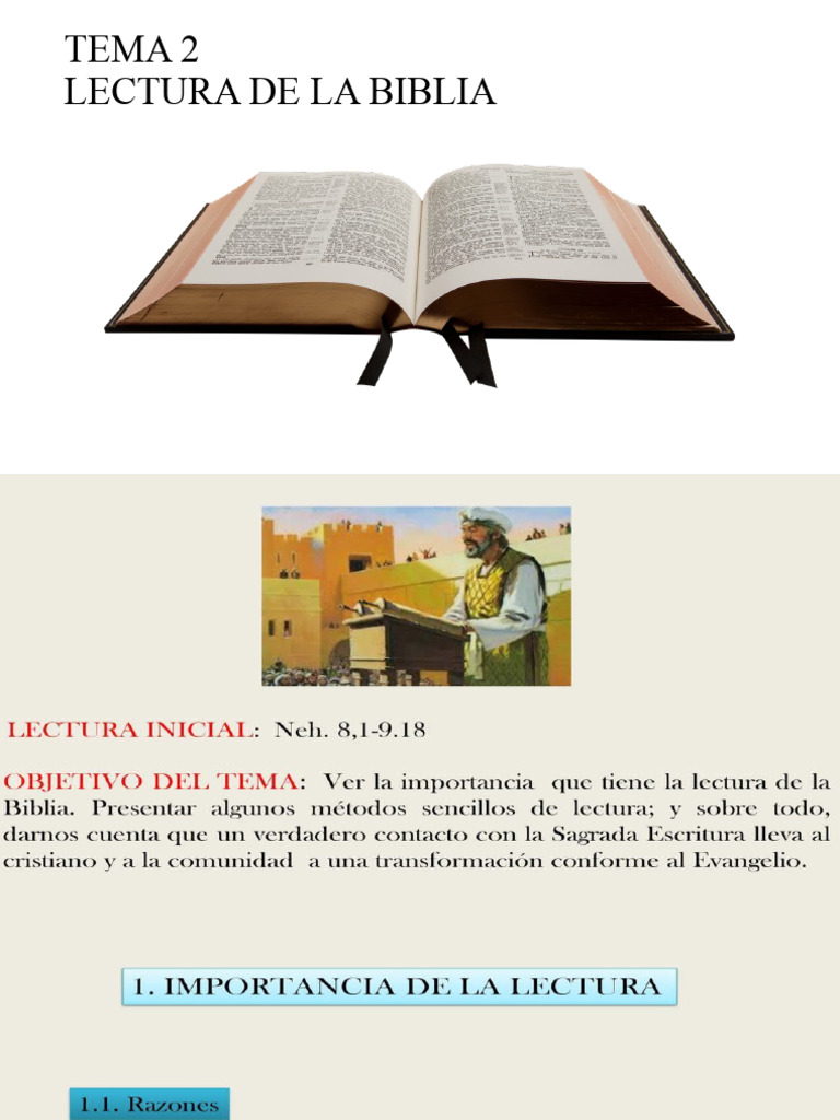 Tema 2 Lectura de La Biblia | PDF | Jesús