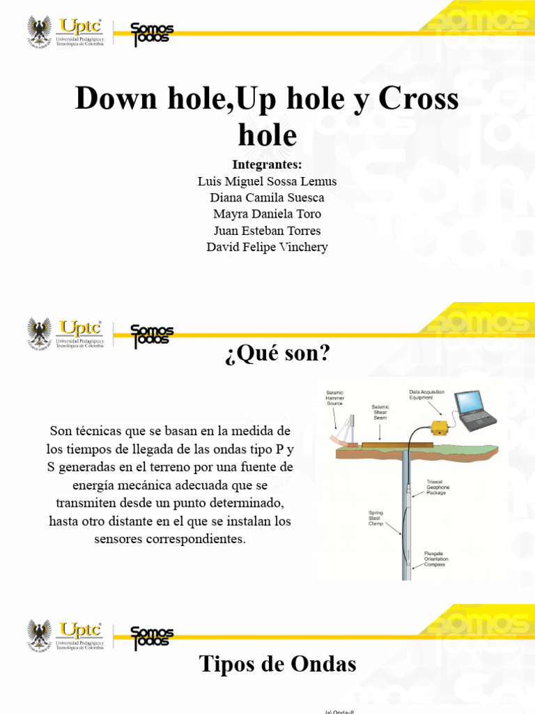 Técnicas Down Hole, Up Hole y Cross Hole | PDF | Olas | Fundación ...