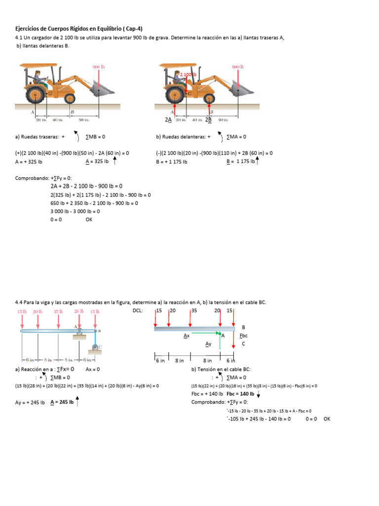 Ejercicios Estática Cap-4 | PDF | Coche | Vehículo de motor