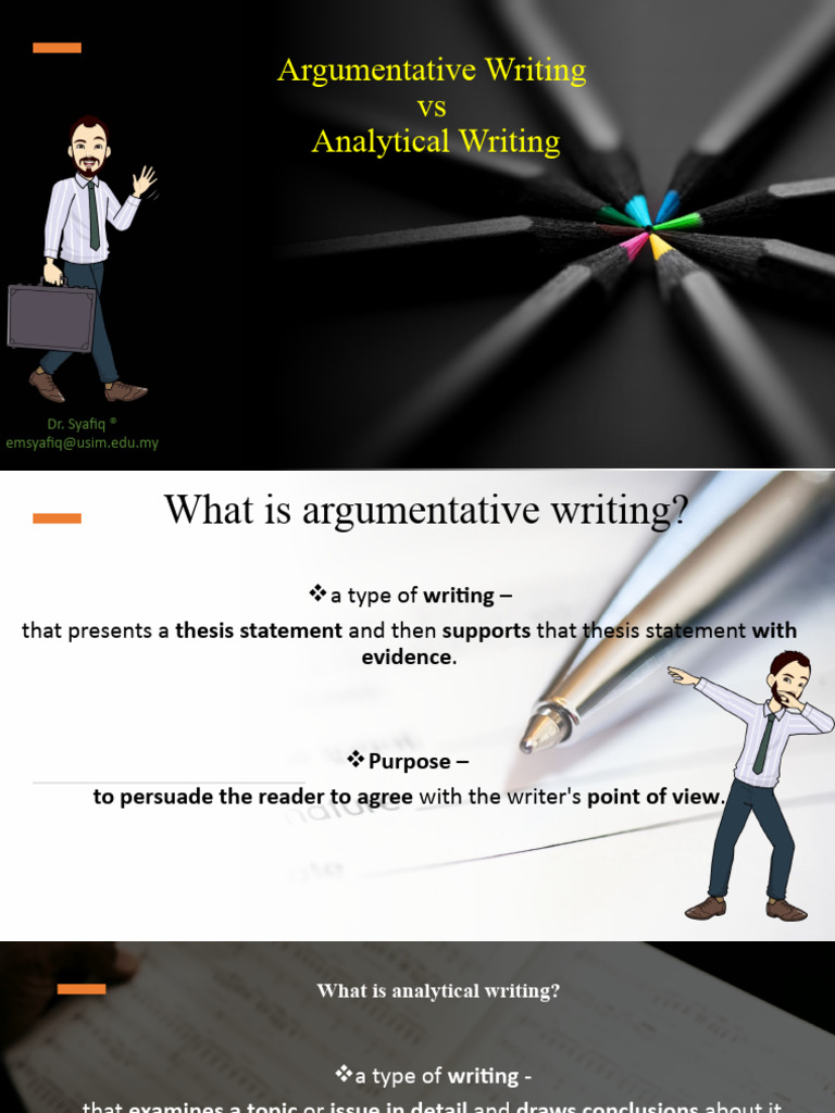 Argumentative Vs Analytical Writing | PDF | Essays | Human Communication