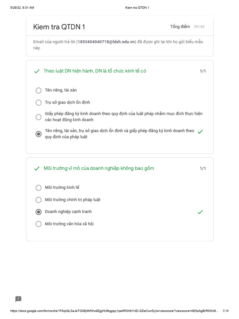 Kiem Tra QTDN 1 | PDF