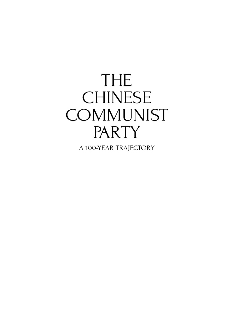 100 Years of the Chinese Communist Party | PDF | China | World Politics