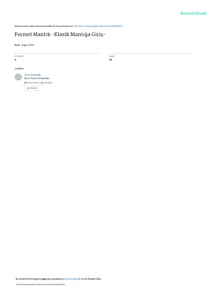Formel Mantik Klasik Mantaga Giris | PDF