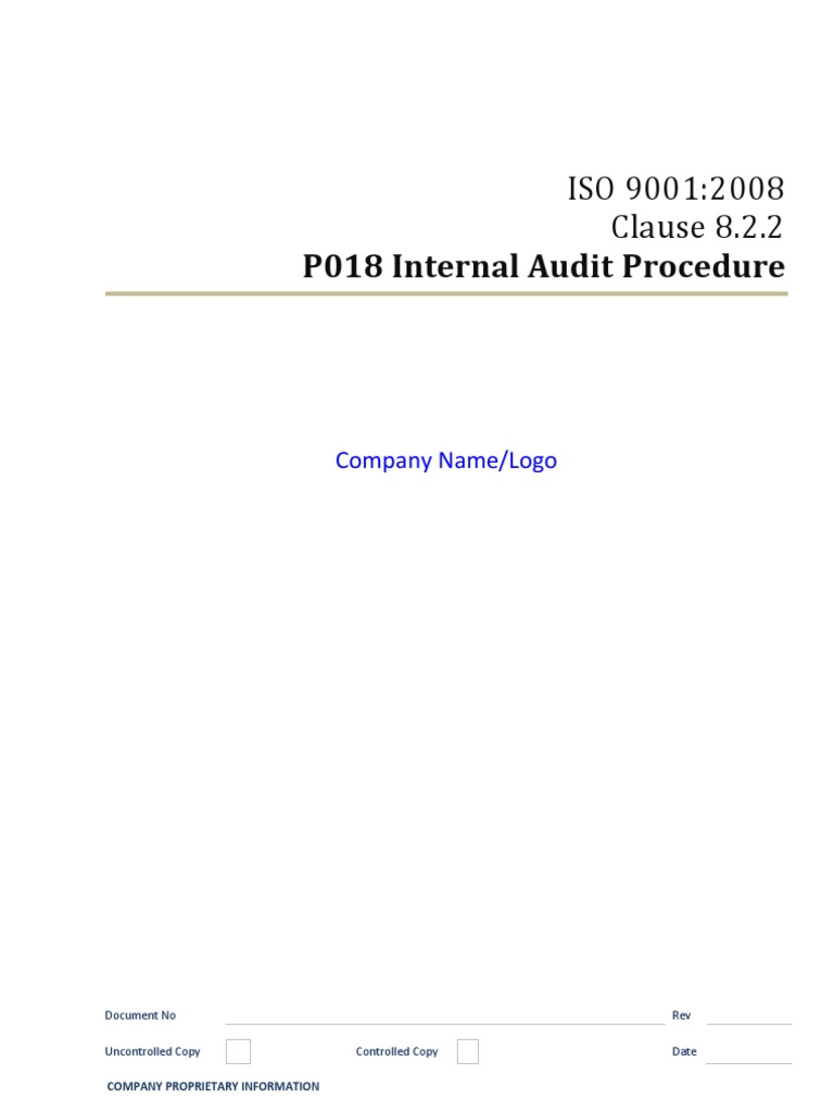 Internal Audit Procedure Example | PDF | Internal Audit | Audit