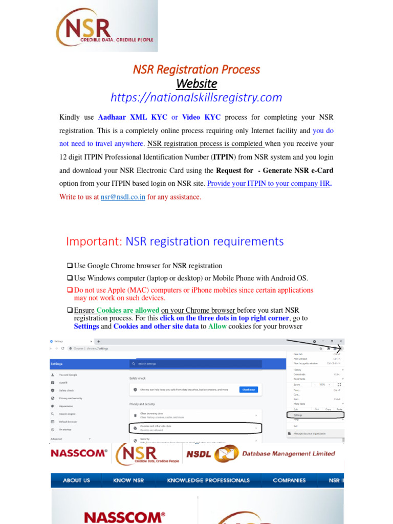 NSR Registration Process Demo | PDF | Http Cookie | Mobile Phones