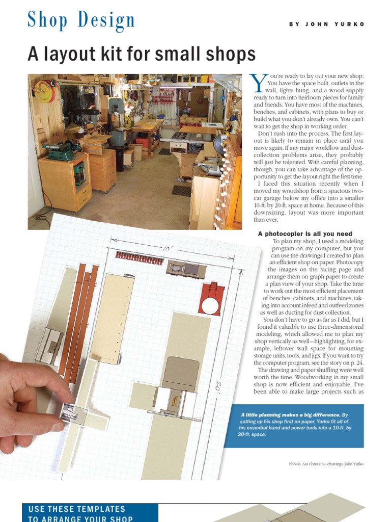 Workshop Layout | PDF | Wood | Equipment