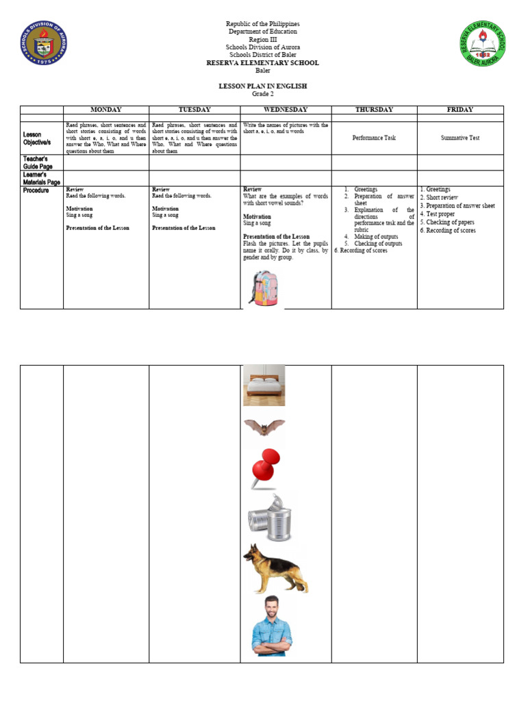 Grade 2 Lesson Plan Q4 W7 | PDF | Lesson Plan | Learning