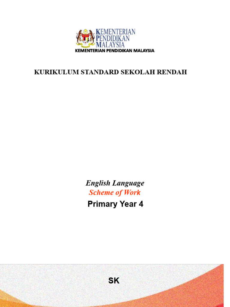 Primary Year 4 SK SoW | PDF | Teachers | Curriculum