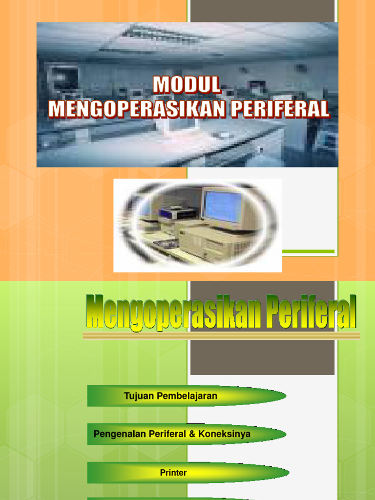 Modul Menggunakan Peralatan Peripheral | PDF | Komputer | Teknologi & Rekayasa