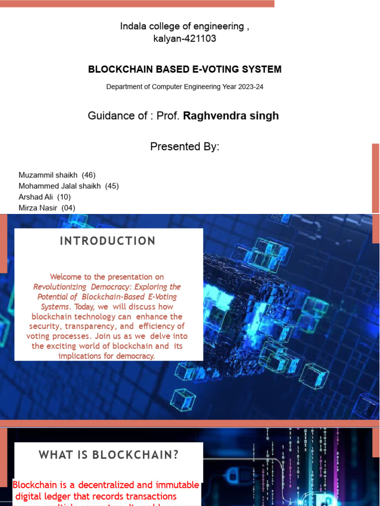 Block Chain Ppt | PDF | Electronic Voting | Computer Security