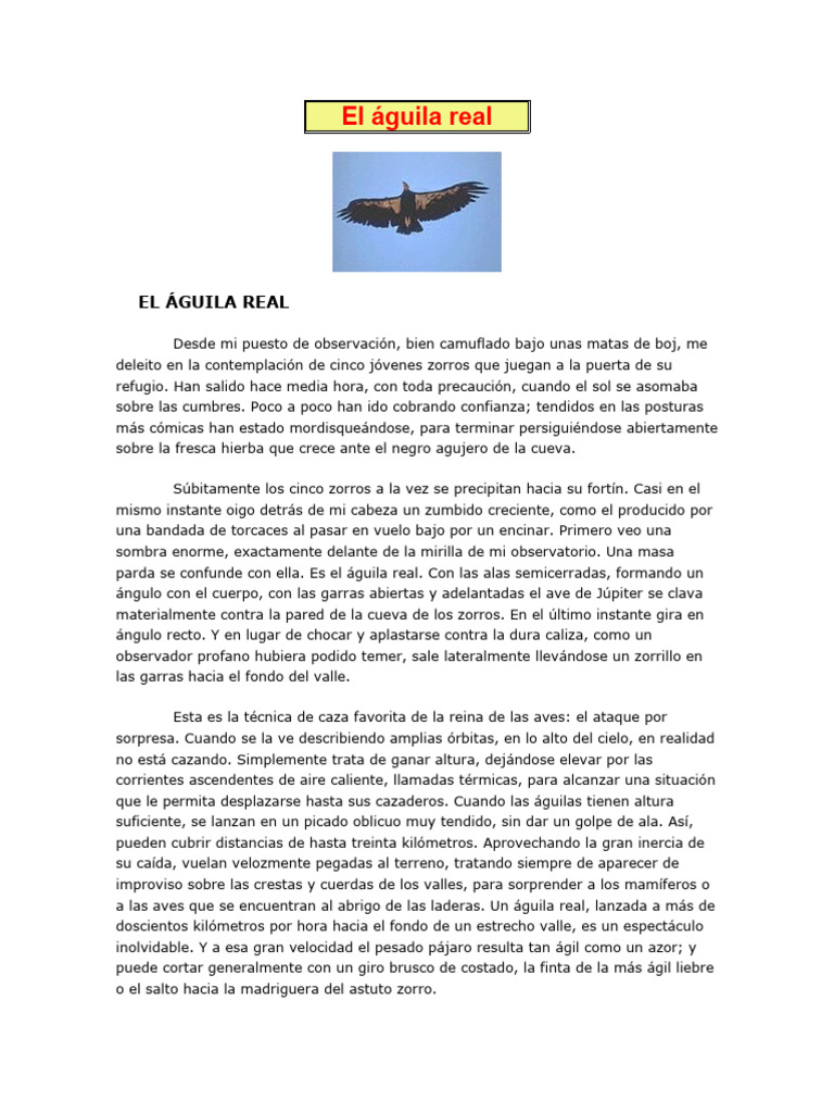 El águila real | PDF