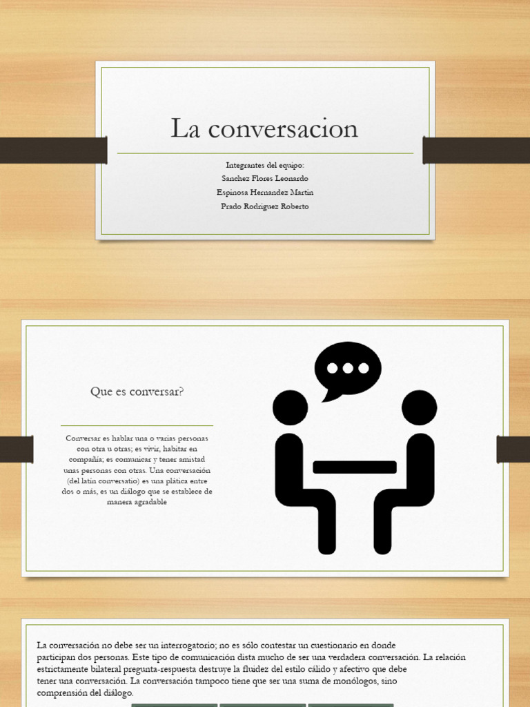 La Conversacion | PDF | Comunicación | Conversacion