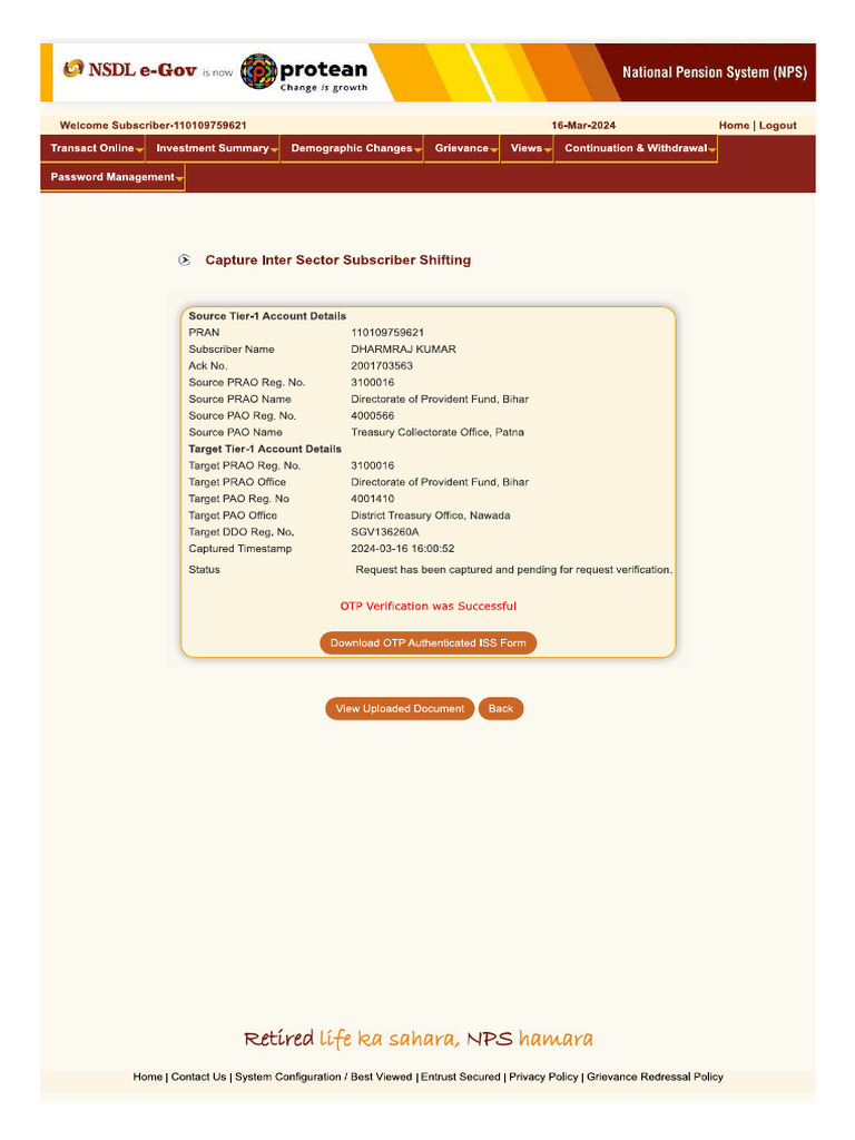 Dharmraj Npsshift | PDF