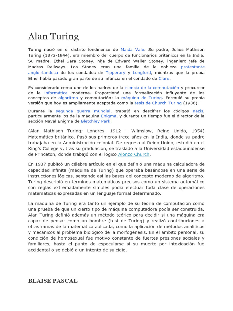 Alan Turing | PDF | Alan Turing