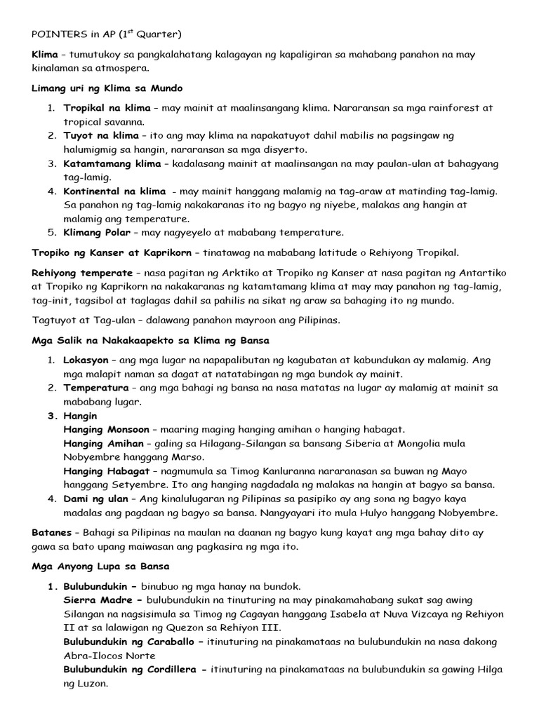 AP (1st Quarter) | PDF