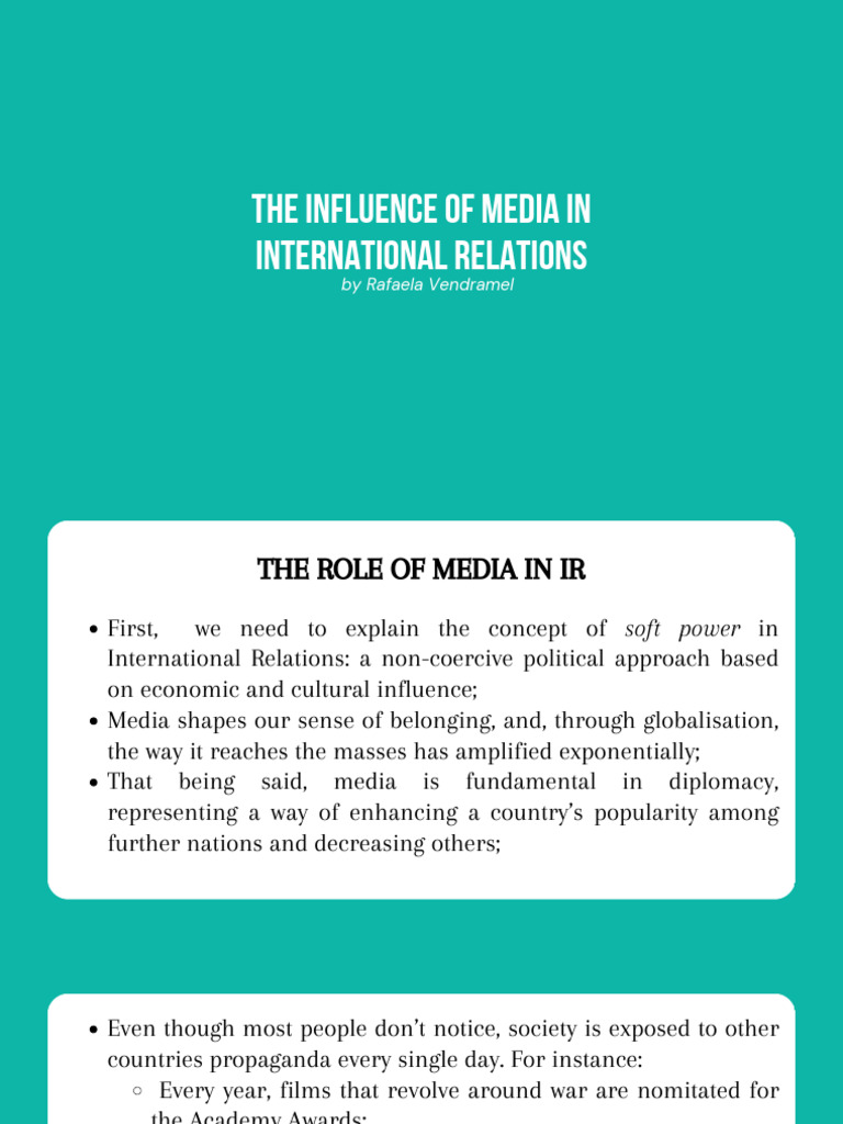 Media's Impact on International Relations | PDF