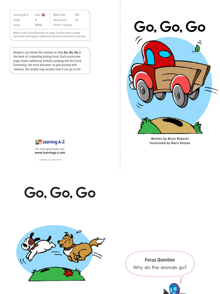 Go, Go, Go: Animal Adventure Book | PDF